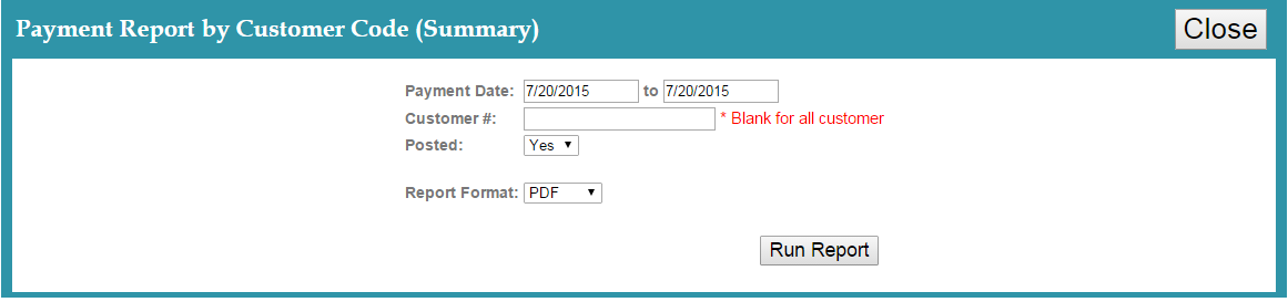 The purpose of this function is to print out a summarized payment ...